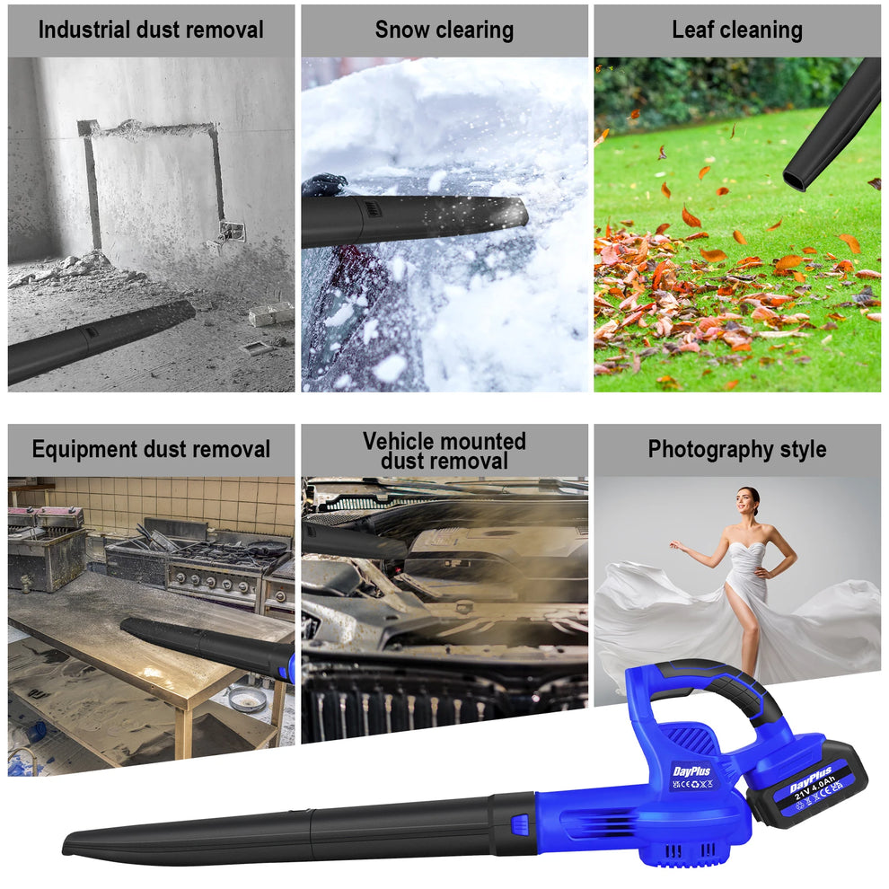 Cordless Leaf Blower with Battery & Charger,Electric Garden Blower Por ...